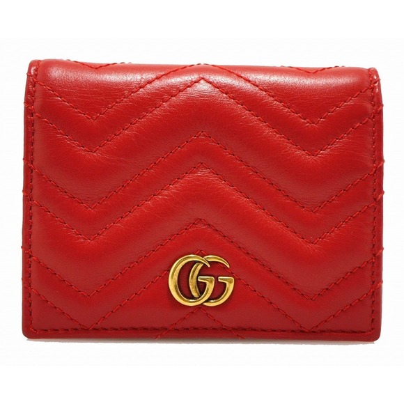 Gucci | Bags | Gucci Gg Marmont Leather Card Case Red | Poshmark